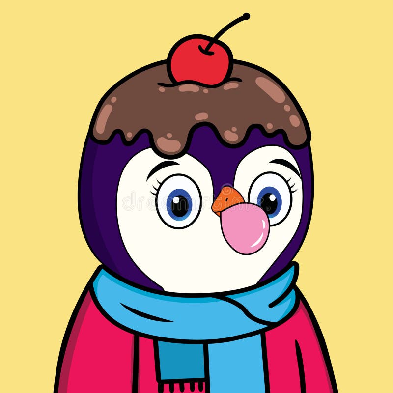 Cute Penguin Nfts Collection Artwork Stock Vector - Illustration of ...