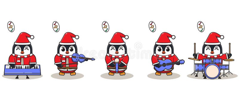 Santa Band stock illustration. Illustration of drum, singer - 40228
