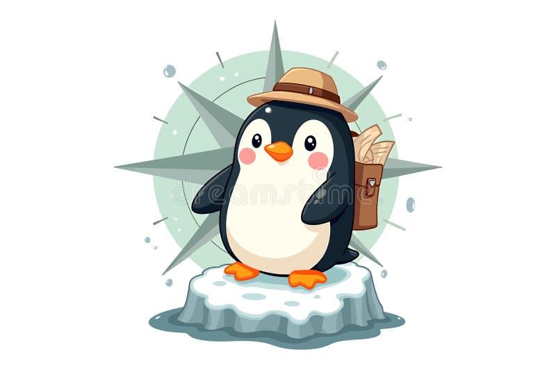 Penguin Explorer T-Shirt - Rugged Adventure Penguin Graphic Tee Stock ...