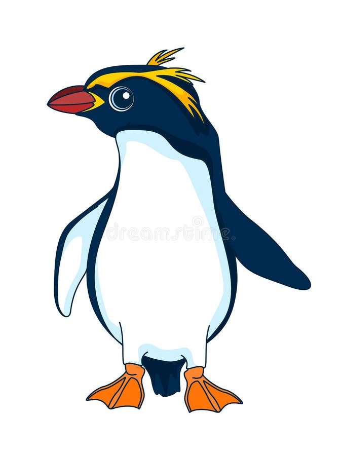 Penguin. Figure Stylized Cartoon Style. Isolated Background Stock ...