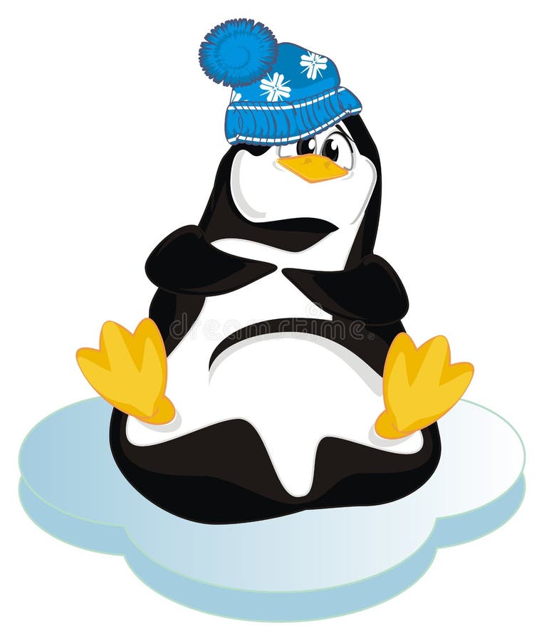 Frozen penguin stock vector. Illustration of cartoon - 16520048