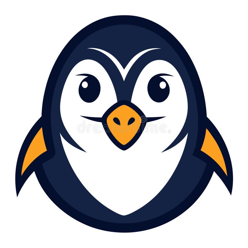 Penguin Head Mascot Logo Vector Art Stock Vector - Illustration of baby ...