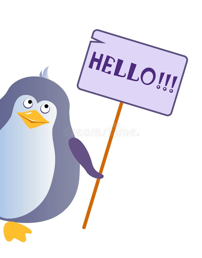 Penguin Salute stock vector. Illustration of clip, logo - 62425937