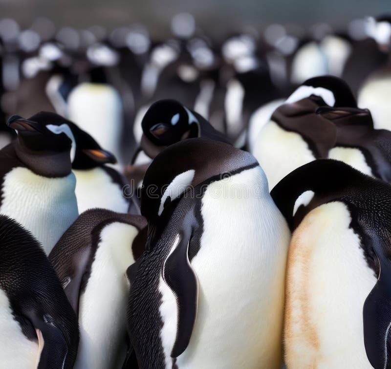 Penguin Huddle stock illustration. Illustration of waterbird - 400148074