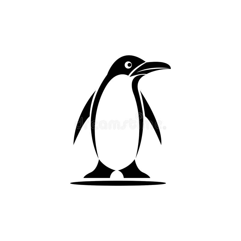 Penguin icon logo vector stock illustration. Illustration of ocean ...
