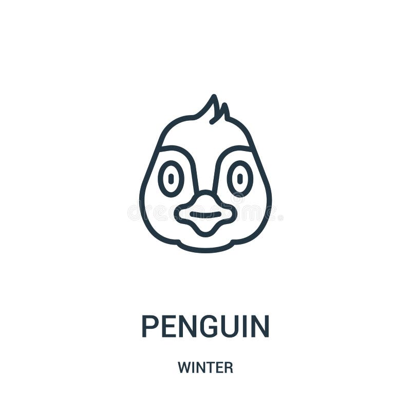 Penguin Icon Vector from Seasons Collection. Thin Line Penguin Outline ...