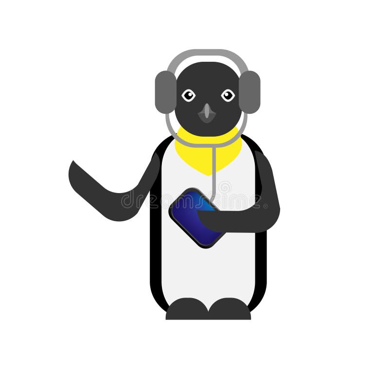 Cartoon Penguin Phone Stock Illustrations – 102 Cartoon Penguin Phone ...