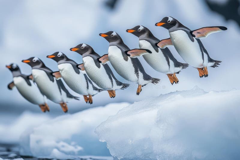 Penguins Jumps Stock Illustrations – 10 Penguins Jumps Stock ...