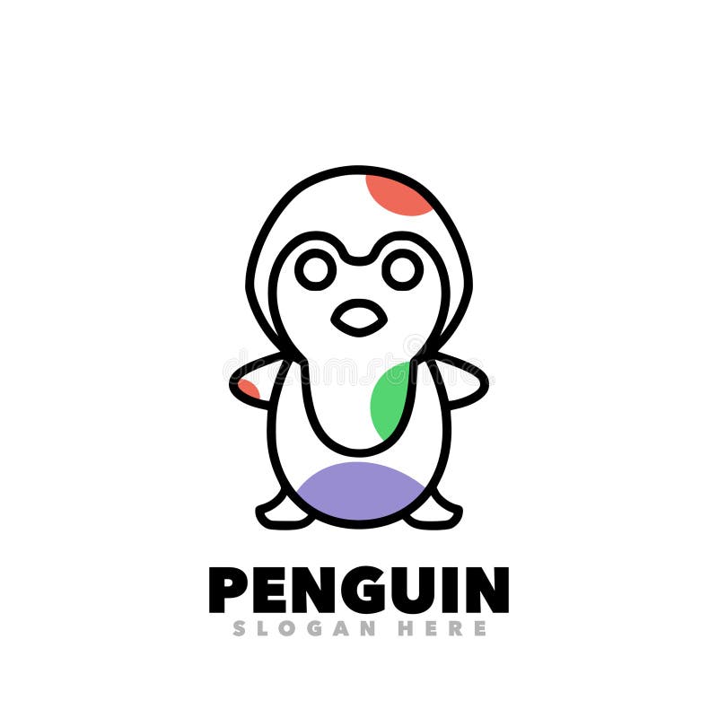 Penguin line art logo stock vector. Illustration of sketch - 285081147
