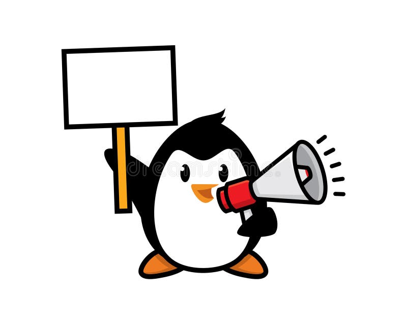 Penguin Mascot Character Design Stock Vector - Illustration of cute ...