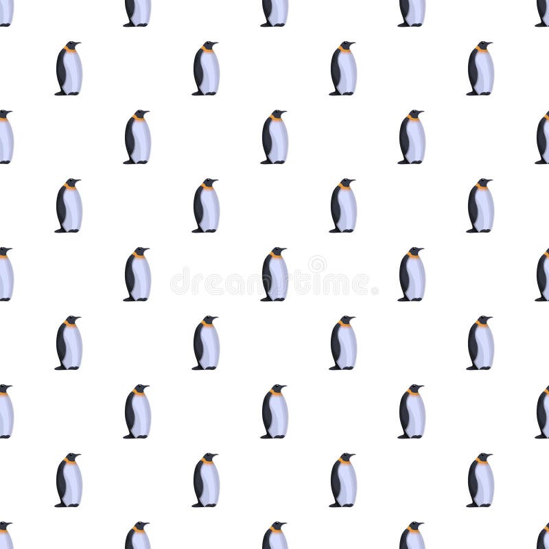Penguin pattern seamless stock vector. Illustration of drawing - 129773403