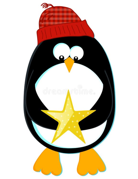 Penguin with Star stock vector. Illustration of bird - 20631440