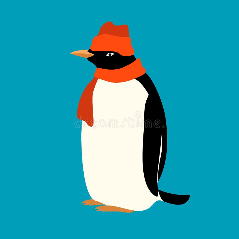Penguin Vector Illustration Isolated Flat Stock Vector - Illustration ...