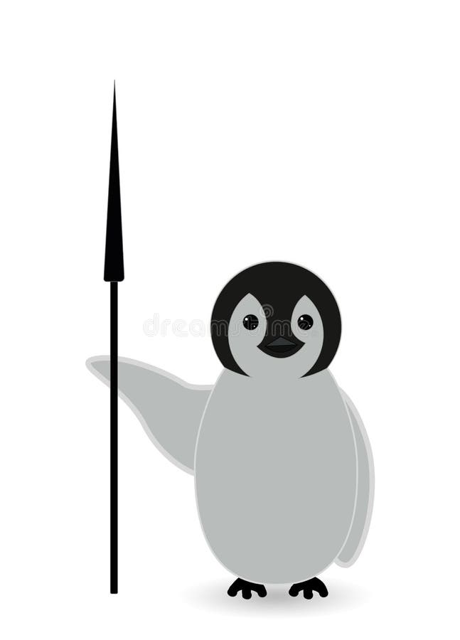 Penguin with weapon stock illustration. Illustration of arctic - 138121868