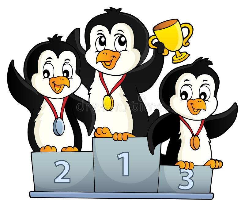 Penguin Holding Trophy Stock Illustrations – 10 Penguin Holding Trophy ...