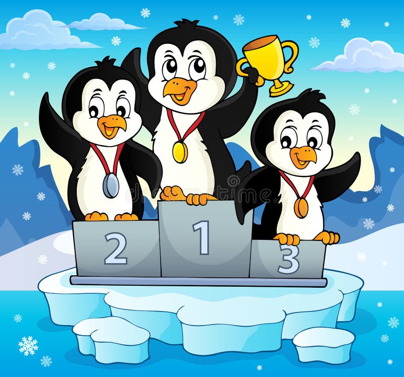 Penguin Holding Trophy Stock Illustrations – 9 Penguin Holding Trophy ...