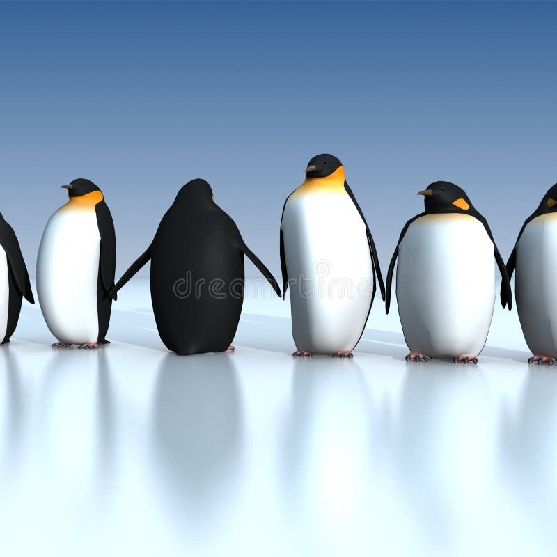 Evolution of a Penguin stock illustration. Illustration of hunch - 4955811