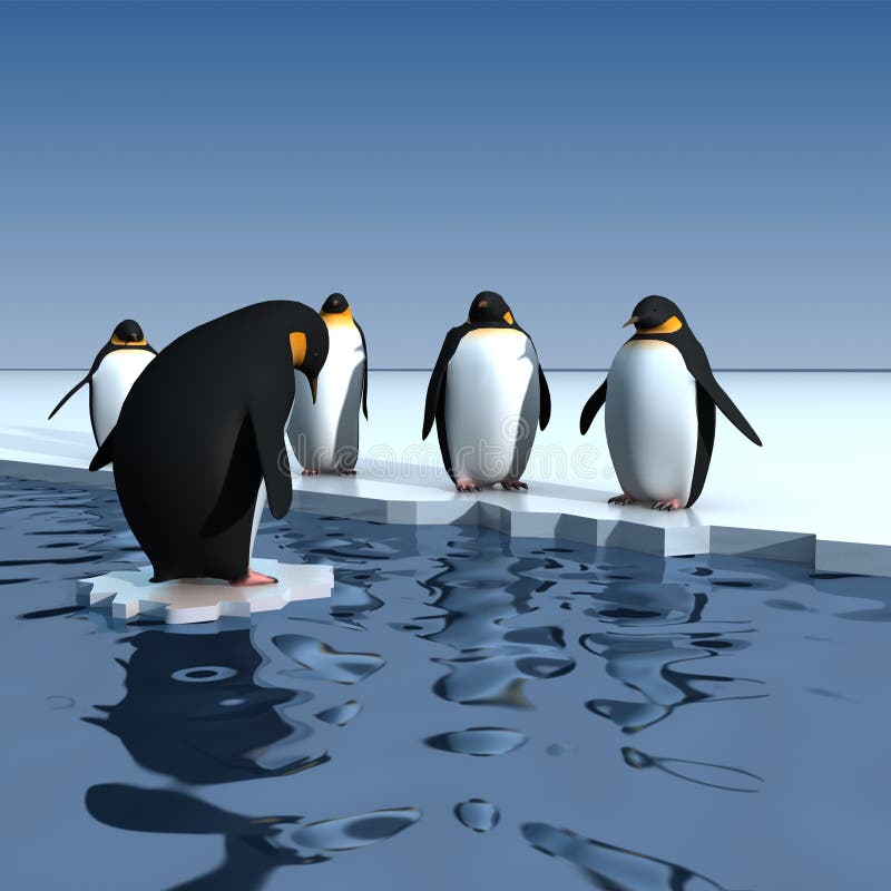 Diving Penguin stock illustration. Illustration of plain - 312549