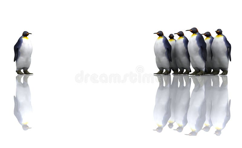 Evolution of a Penguin stock illustration. Illustration of hunch - 4955811