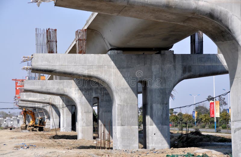 Pengzhou, China: Railway Construction Editorial Stock Photo - Image of ...
