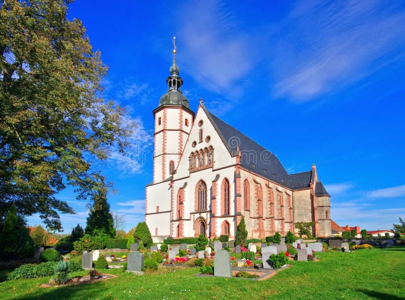 Penig church stock image. Image of tree, germany, cemetery - 48019561
