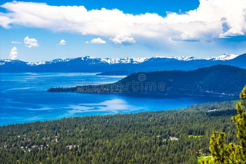 Peninsula Jutting Out into Lake Tahoe Stock Image - Image of range ...