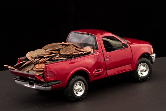 Peniques en un carro imagen de archivo. Imagen de abierto - 23926503