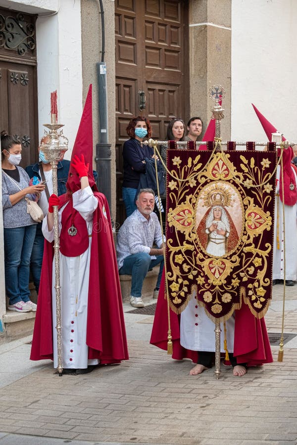 Penitents in the Beginning of the Easter Procession. Editorial Image ...
