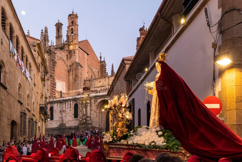 Penitents in the Beginning of the Easter Procession. Representation of ...