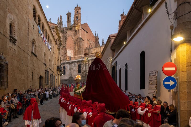 Penitents in the Beginning of the Easter Procession. Representation of ...