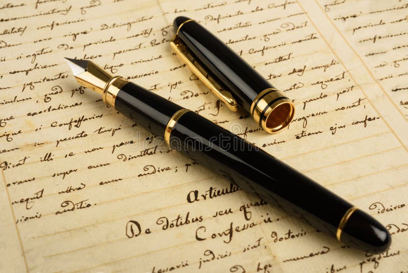 Penna Stilografica Sulla Lettera Immagine Stock - Immagine di penna ...