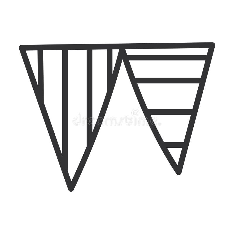 Pennant Sketch Icon Hand Draw Vector Stock Vector - Illustration of ...