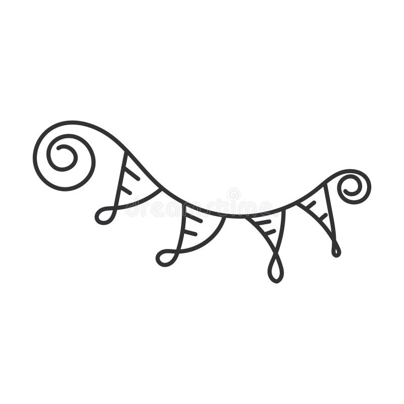 Pennant Sketch Icon Hand Draw Vector Stock Vector - Illustration of ...