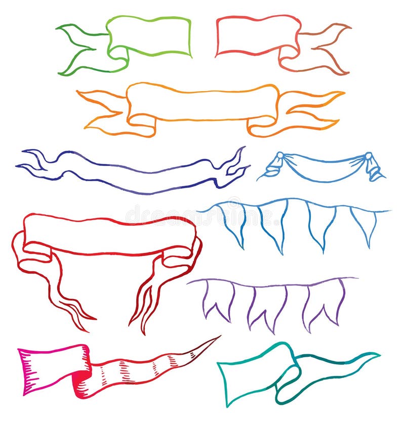 Pennants stock vector. Illustration of element, sale - 65296122