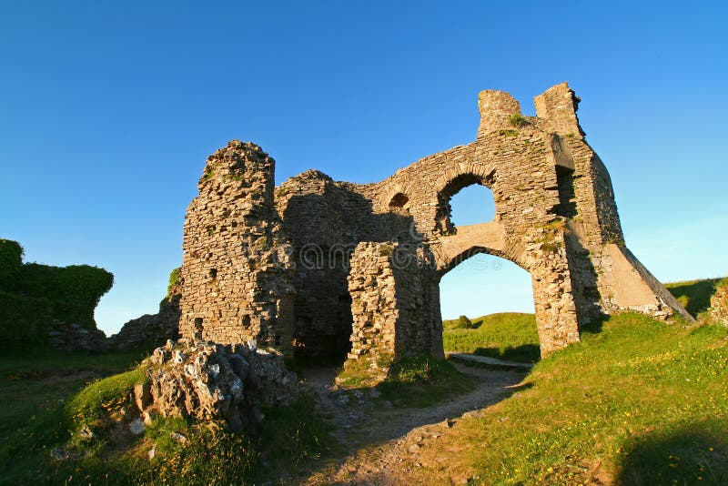 Pennard Castle, Evening Light Stock Image - Image of inspiring ...