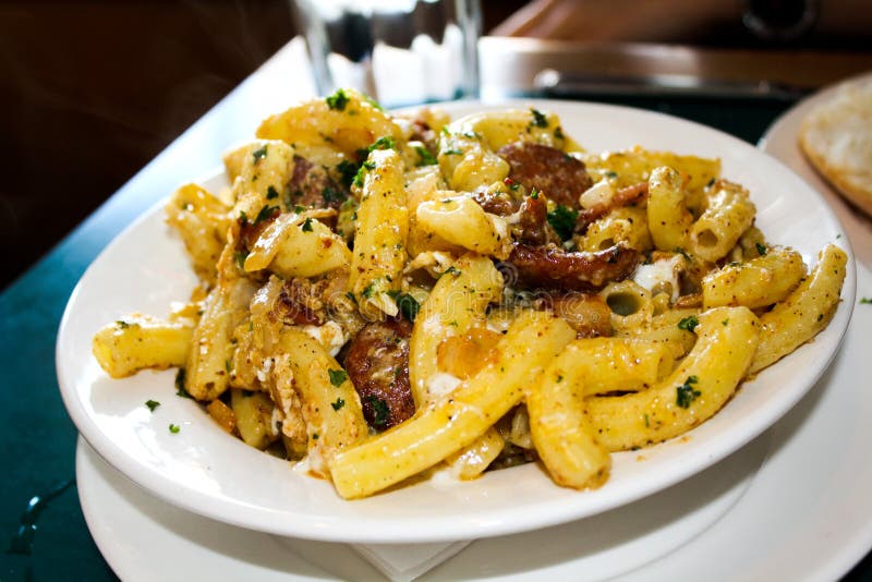 Penne Alla Pastora stock photo. Image of bacon, italian - 10679706