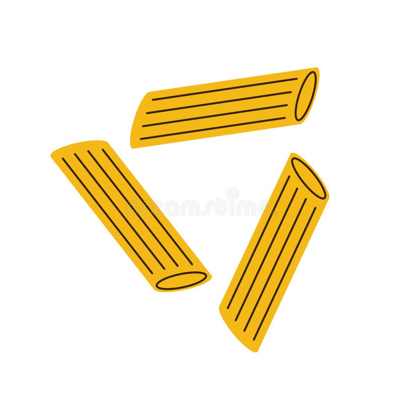 Penne Macaroni Noodle Outline Stock Illustrations – 351 Penne Macaroni ...