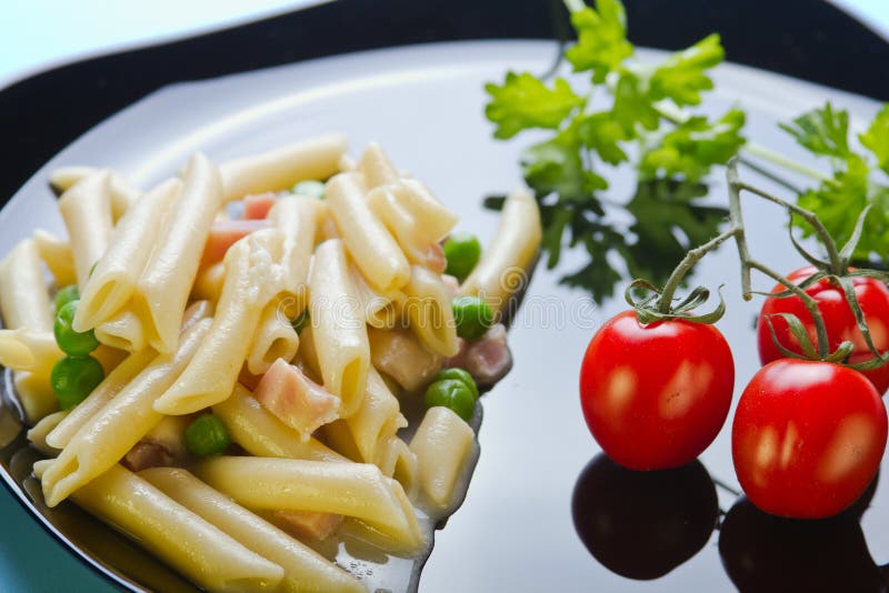 Penne Pasta with Vegetables Stock Image - Image of recipe, mushroom ...