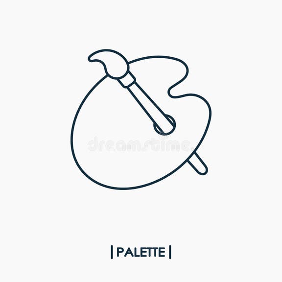 Pennello con tavolozza illustrazione vettoriale. Illustrazione di ...