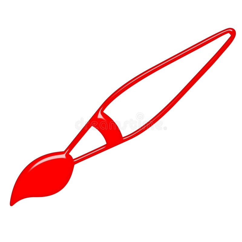 Pennello degli artisti 3D illustrazione di stock. Illustrazione di ...