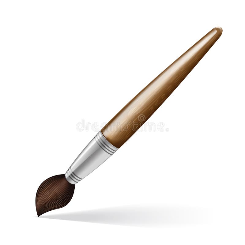 Pennello Realistico Di Vettore Illustrazione Vettoriale - Illustrazione ...