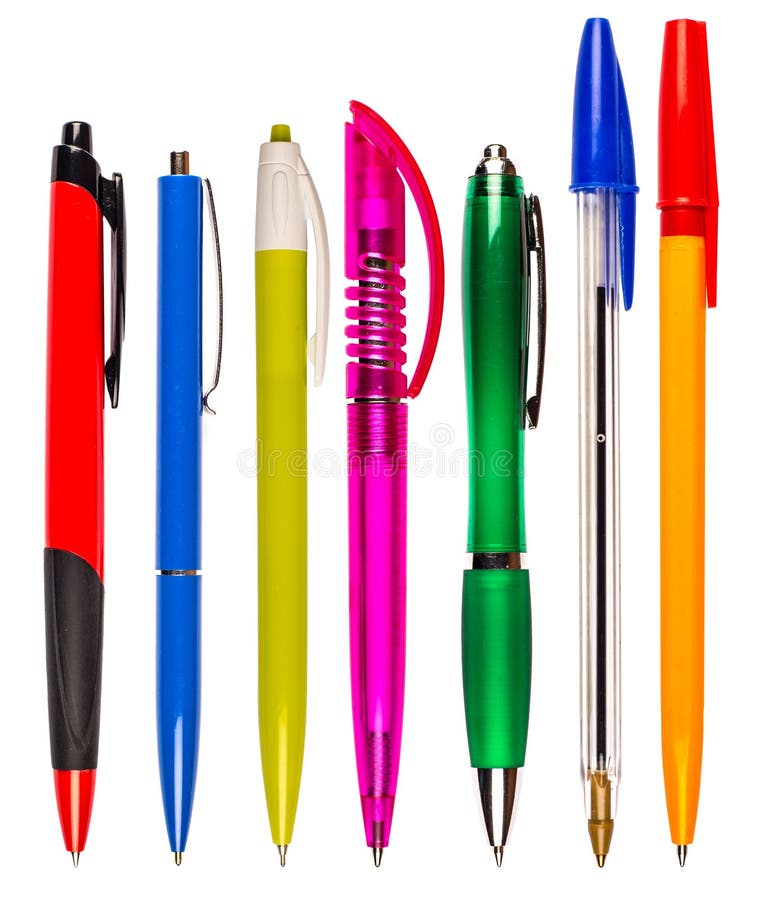 De inzameling van pennen stock foto. Image of geïsoleerd - 23729536