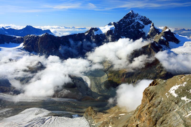 Pennine Alps stock image. Image of corniche, extreme, courage - 7679541