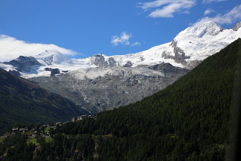 The Pennine Alps in Switzerland Stock Photo - Image of saastal ...