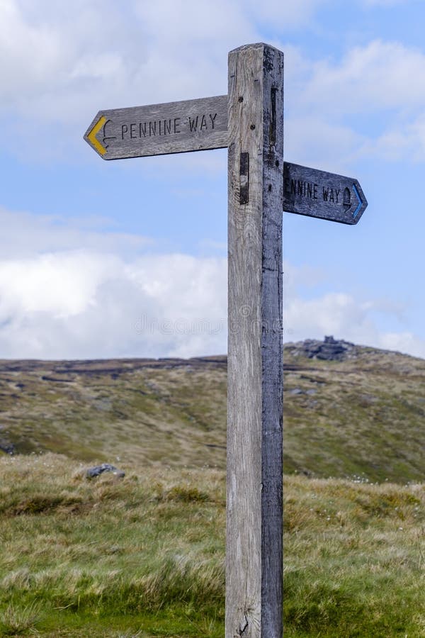 Pennine Post stock image. Image of walk, district, park - 196533413