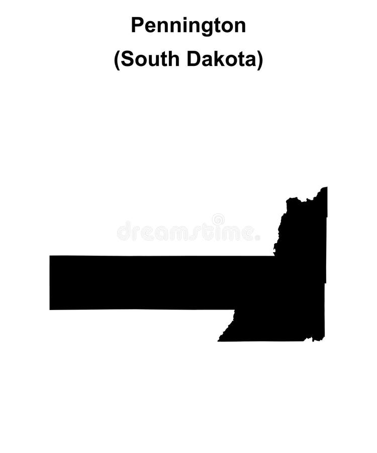 Pennington outline map stock vector. Illustration of shape - 361759637