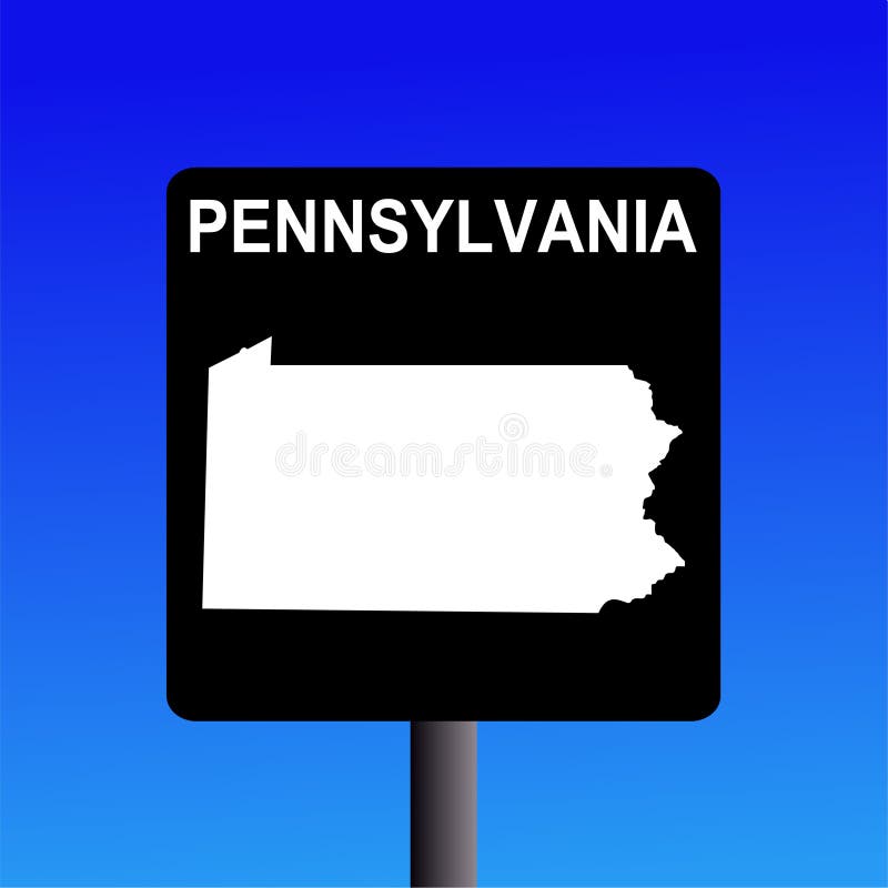 Pennsylvania highway sign stock vector. Illustration of american - 3422220