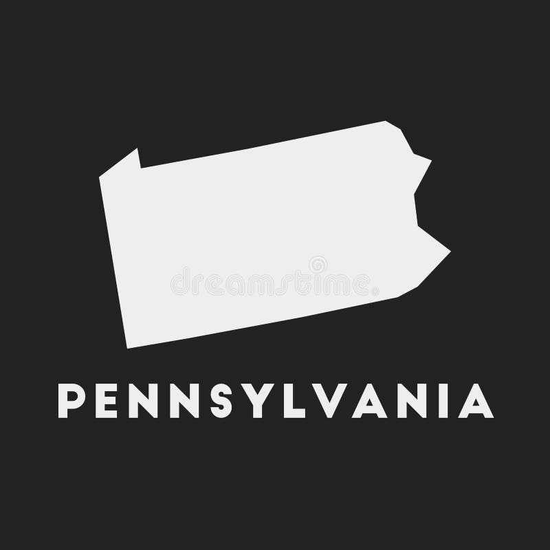 Pennsylvania Map, Stylish Location Icon with Pennsylvania Map and Flag ...
