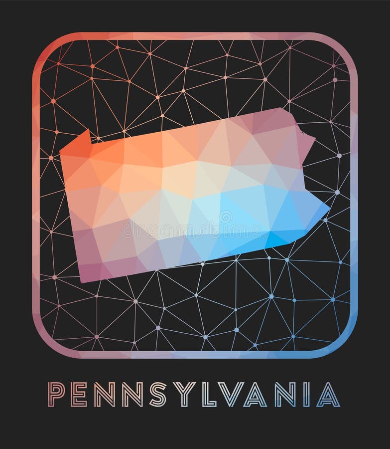 Pennsylvania map design. stock vector. Illustration of banner - 178989956