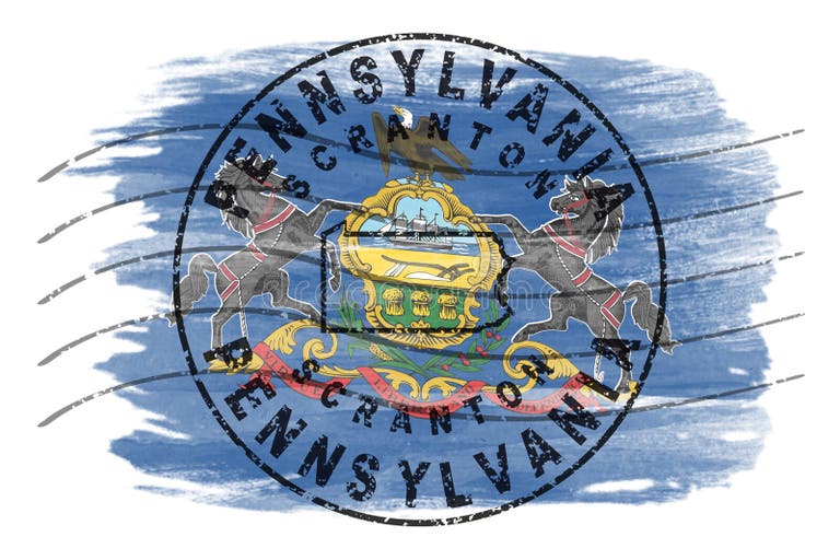 Pennsylvania Scranton Seal Map Design Stock Illustration - Illustration ...